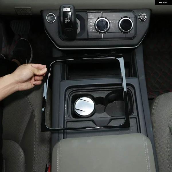 ランドローバー ディフェンダー 110 2020-24 ABS シルバー カーセンター コンソール 収納 ボックス 外枠 トリム ステッカー インテリア 車 カスタム パーツ アクセサリーHigh-concerned chemical:No...