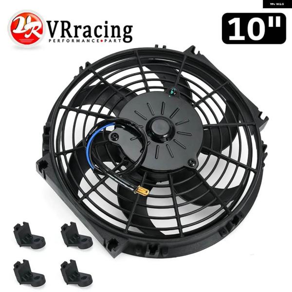 VR 10インチ スリムファン 電動 ラジエーター 冷却 12V 800CFM 8枚ブレード プッシュ プルタイプ マウント キット 付属 カスタム パーツ アクセサリーHigh-concerned chemical:NoneSpecial...