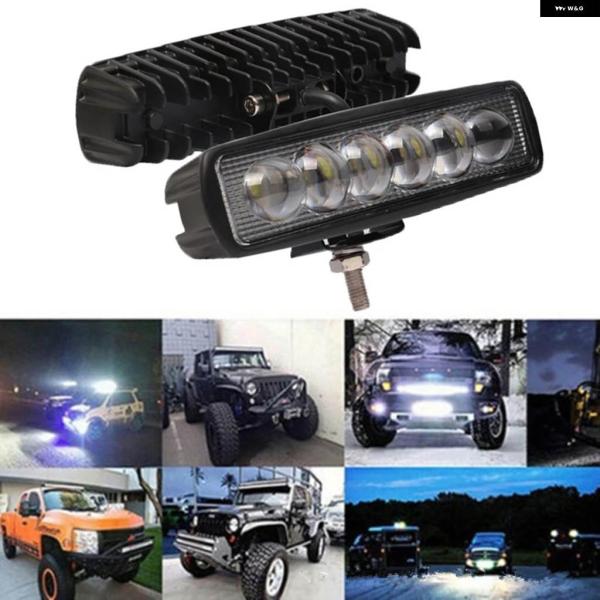 1個 6LED 車用 12V スポットライト ヘッドランプ ストリップライト ドライビングライト フォグランプ ホワイト ワークライト オフロード ATV カスタム パーツ アクセサリーHigh-concerned chemical:Non...