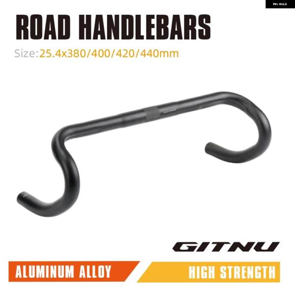 自転車ロード ハンドルバー 25.4X380/400/420/440MM ステム ハンドルバー レトロ カスタム パーツ アクセサリーHigh-concerned chemical:NoneLength:380/400/420/440MMM...