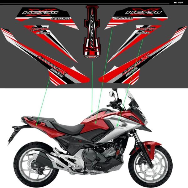 オートバイ タンク パッド プロテクター タンク パッド ステッカー キット デカール ケース ホンダ NC750X 750 X フェアリング カバー フェンダープロテクション カスタム パーツ アクセサリーis_customized:Ye...