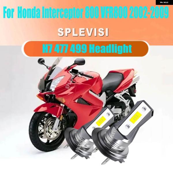 H7 499 LED ヘッドライト ライト ホンダ インターセプター800 VFR800 2002年5月モデル用ライト最適 カスタム パーツ アクセサリーHigh-concerned chemical:NoneColor Temperatu...