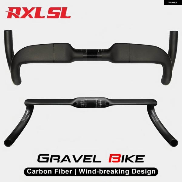 RXL SL グラベル バイク ハンドルバー カーボン自転車 ハンドルバー レーシング バイク ドロップバー 31.8X458/478/498MM エアロドロップバー インナールーティング カスタム パーツ アクセサリーHigh-conce...