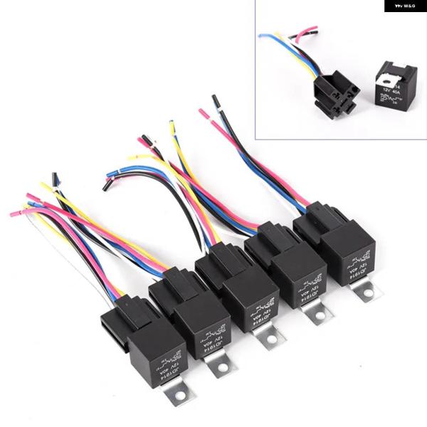 1個 防水 リレー 12V 5ピン 40A 車載用リレー 12V 5ピン リレーソケット カスタム パーツ アクセサリーHigh-concerned chemical:NoneTheory:Time RelayModel Number:TD...