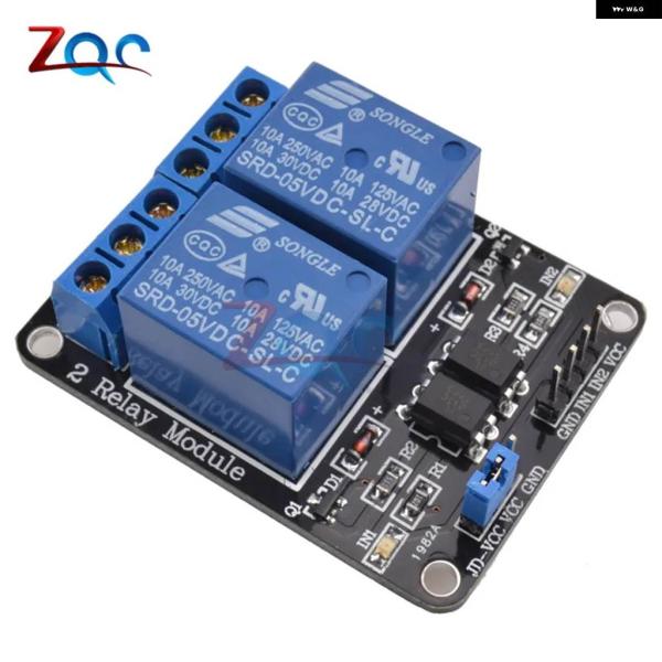 1個 5V 2チャンネルリレー モジュール シールド ARDUINO ARM PIC AVR DSP 電子回路 5V 10A 2チャンネルリレー モジュール カスタム パーツ アクセサリーEU LVD Voltage:Low voltage...