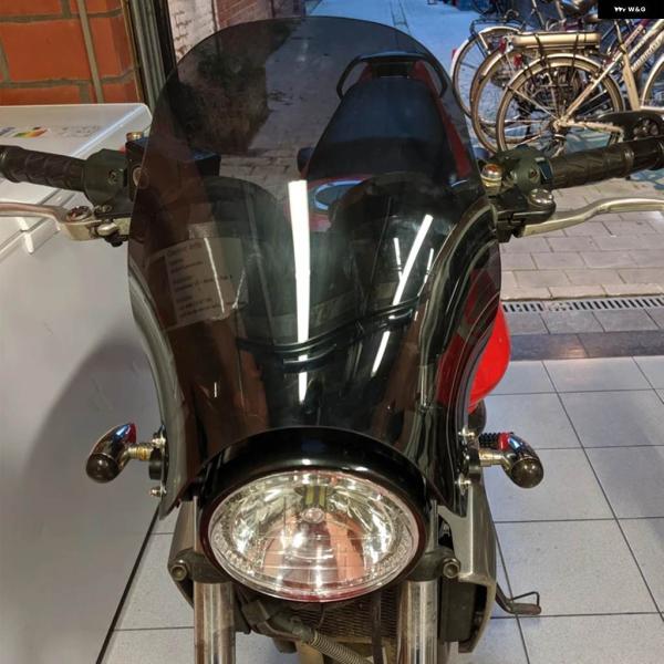 オートバイ ウインドシールド丸型 ヘッドライト ストリート バイク ウインドスクリーンガラス ホンダ CB400CB750 カワサキ ヤマハ SV650 カスタム パーツ アクセサリーHigh-concerned chemical:None...