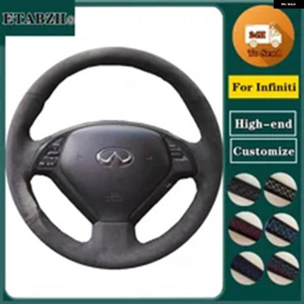 インフィニティ QX50 G25 G35 G37 EX25 EX35 EX37 マイクロファイバーレザー製 ステアリングホイール カバー 編み込みタイプ カスタム パーツ アクセサリーSize:25*15*6Special Features...