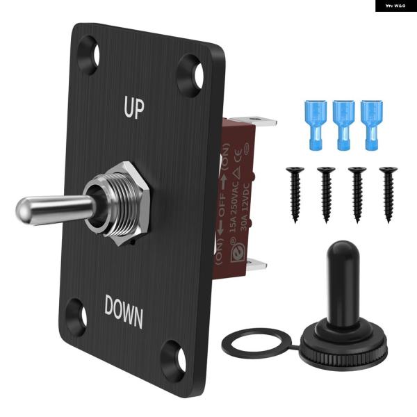 モーメンタリトグルスイッチ 防水 12V DC 30A SPDT 3方向トグルスイッチ 3ピン オンオフオン 上下 マウント パネル キャップ カスタム パーツ アクセサリーHigh-concerned chemical:NoneYear:...