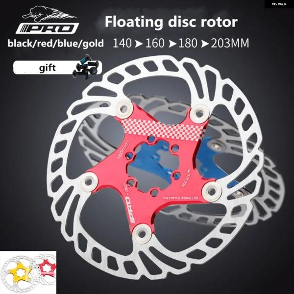 自転車用 140/160/180/203MM ディスクブレーキローター 厚肉放熱マウンテン バイク フローティングディスクブレーキ パッド アルミ+ カスタム パーツ アクセサリーHigh-concerned chemical:NoneMo...