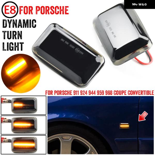 ダイナミック LED サイド マーカーライト アローリピーター ウィンカーランプ ポルシェ 911カレラ930 964 924 / 924S 993 944 959 968 アンバー カスタム パーツ アクセサリーHign-concerne...