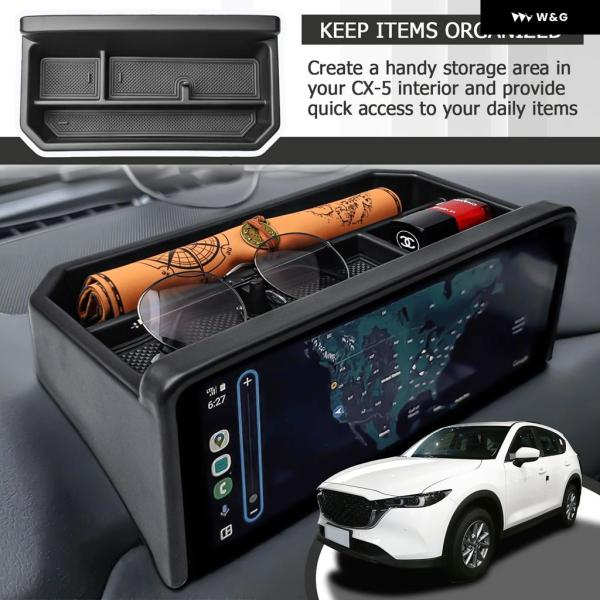 センター コンソール ダッシュボード トレイ オーガナイザー 車 アームレスト ボックス 収納 マツダ CX-5 CX5 2022-25アクセサリー車 オーガナイザー カスタム パーツ アクセサリーProduct shape:Rectang...