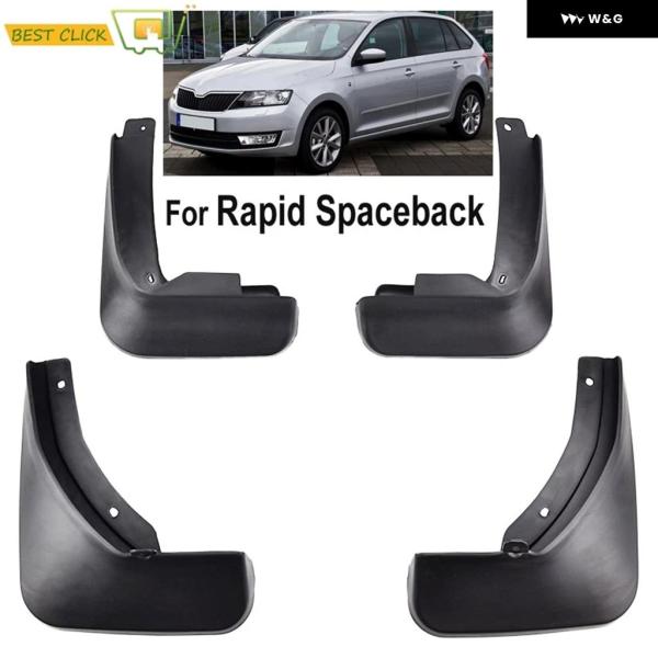 4個 スプラッシュガード シュコダ ラピッド スペースバック ハッチバック 2013年以降 フロント リアホイールアクセサリー 2014-18 カスタム パーツ アクセサリーHign-concerned Chemical:NoneSpeci...
