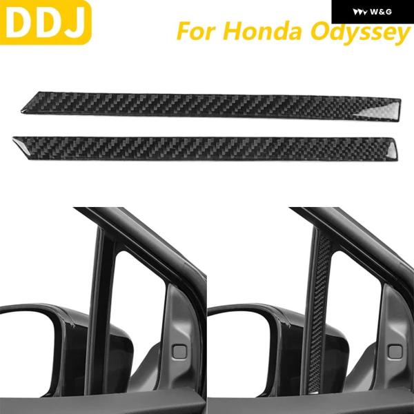 ホンダ オデッセイ 2018-2025 カーボン フロントドア ウィンドウ ピラー パネル トリム ストリップ カーアクセサリー インテリア デコレーション ステッカー カスタム パーツ アクセサリーHign-concerned Chemi...