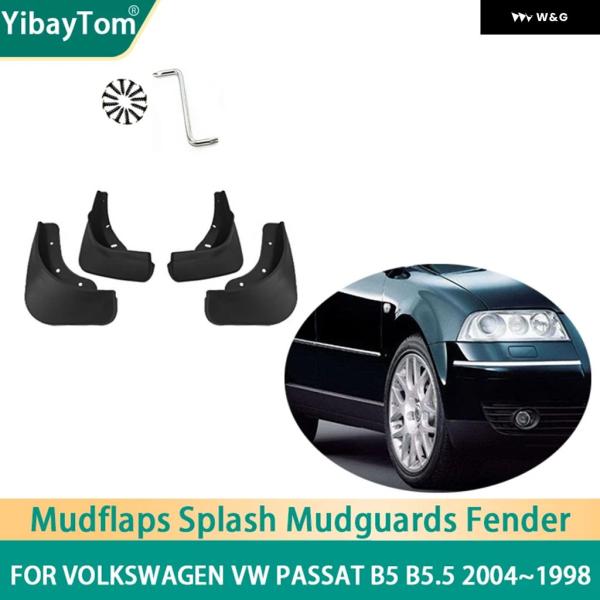 4ピース フロントリア スプラッシュ マッドガード マッドガード フェンダー フォルクスワーゲン VW パサート B5 B5.5 1998-2004 カスタム パーツ アクセサリーHign-concerned Chemical:NoneSp...