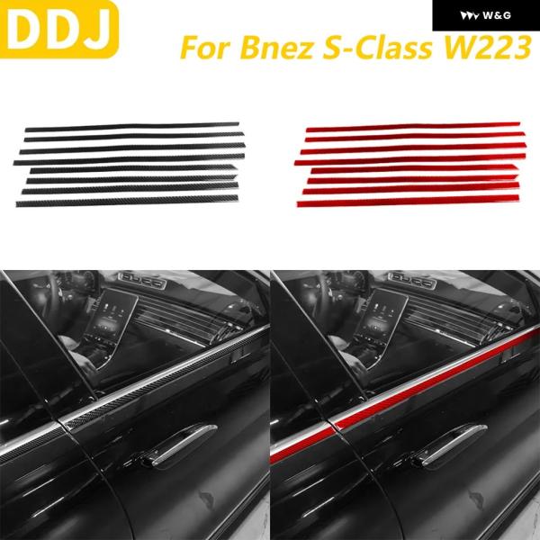 メルセデス ベンツ S クラス W223 2021-2024 外装 ウィンドウサイド パネル カーボン トリム ストリップ カーアクセサリー デコレーション ステッカー カスタム パーツ アクセサリーHign-concerned Chemi...