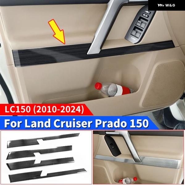 2010-2024年式 トヨタ ランドクルーザー プラド 150 内装ドア パネル 装飾 ハイライトストリップ LC150 ステンレス アクセサリー カスタム パーツ アクセサリーSticker Placement:Door Interio...
