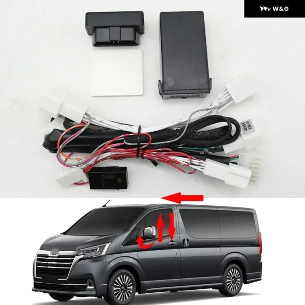 LHD自動バックミラー 折りたたみ モジュール 電動サンルーフ モジュール ウィンドウリフティングクローザーデバイスキット トヨタ ハイエース2019-2024 カスタム パーツ アクセサリーHign-concerned Chemical:...