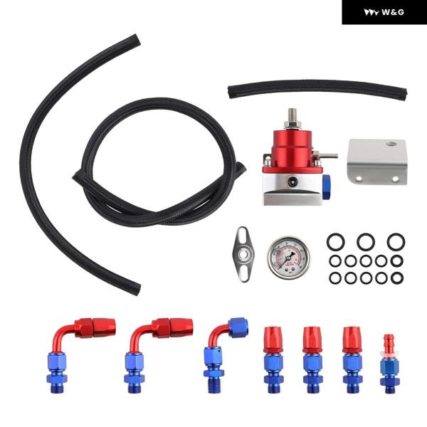 赤と 汎用 調整式燃料圧力レギュレーターキット 100PSIゲージ AN-6フィッティング カスタム パーツ アクセサリーSpecial Features:Fuel Pressure Regulator KitItem Diameter:2...
