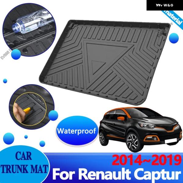 車用TPE トランク マット ルノー キャプチャー J87 アクセサリー 2014~2018 2019 傷防止ライナー 防水 カーペット プロテクター 収納 パッド カスタム パーツ アクセサリーHign-concerned Chemica...