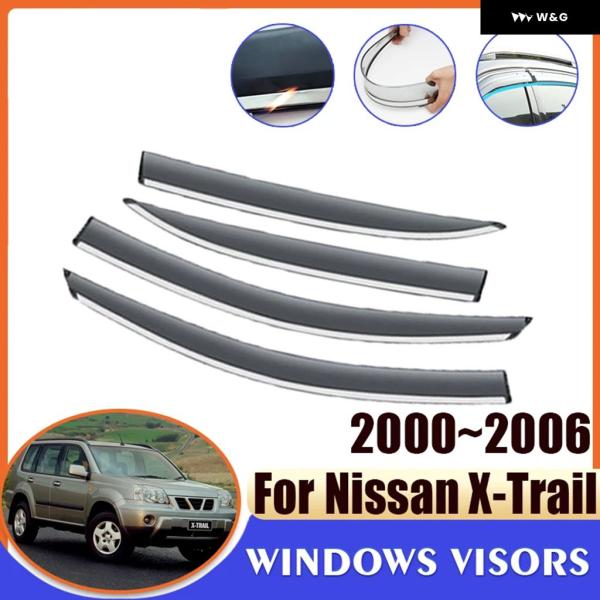 フロントガラス 日産 X-TRAIL T30 2000-04~2006 カーウィンドウバイザー レインアイブロウ スモークガード デフレクター アクセサリー カスタム パーツ アクセサリーHign-concerned Chemical:No...