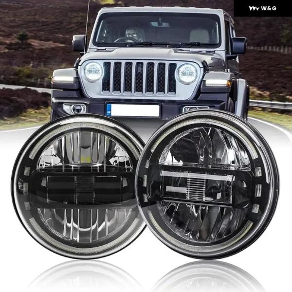 7インチ LED ヘッドライト 7インチ DRL ラウンド ジープ ラングラー JK TJ ハマー H1 H2 12V 24V スズキ サムライ ラダ 4X4 アーバン ニバ カスタム パーツ アクセサリーHign-concerned Ch...
