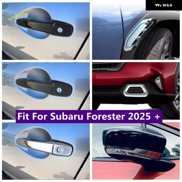ドアハンドル / バックミラー ストリップ / フロント バンパー フォグランプ / サイドボディフェンダーカバー トリム スバル フォレスター 2025 カスタム パーツ アクセサリーHign-concerned Chemical:Non...