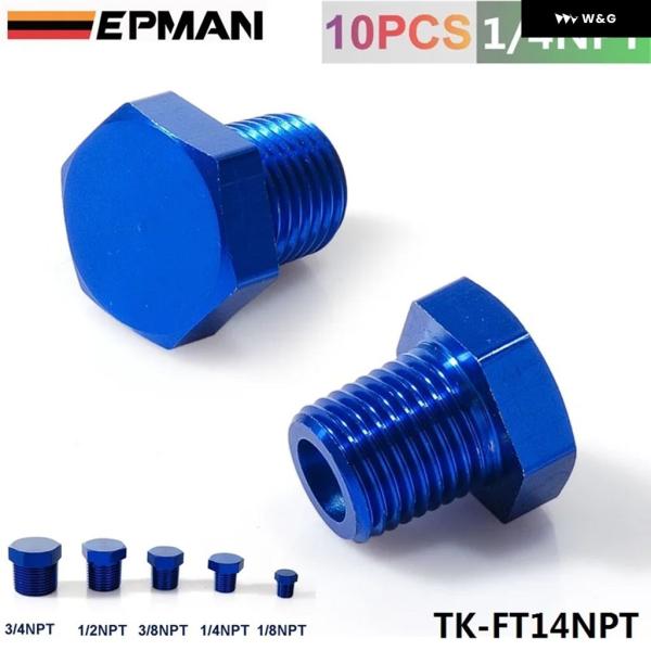 1/4インチNPTアルミ六角ヘッドオスポートプラグブロックオフフィッティング アダプター ブルーTK-FT14NPT カスタム パーツ アクセサリーSpecial Features:universalItem Diameter:00inch...