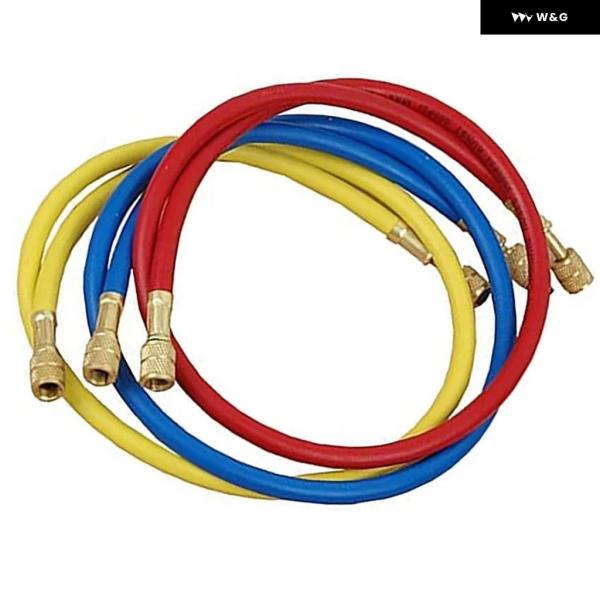 3個 0.9/1.2/1.3/1.5/1.8M 冷媒ホース 1/4 SAE 500-2500PSI 冷媒充填ホース R134A エアコン 冷媒 カスタム パーツ アクセサリーSize:1/4" Thread SizeType:hose HV...