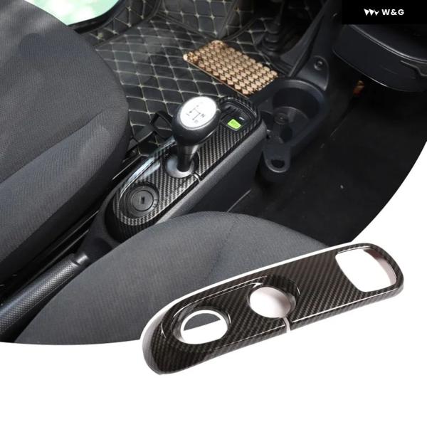 ABS カーボンテクスチャ カーセンター コンソール ギア シフト パネル カバー トリム ステッカー メルセデス スマート 451 フォーツー 2009-2015 カスタム パーツ アクセサリーHign-concerned Chemica...