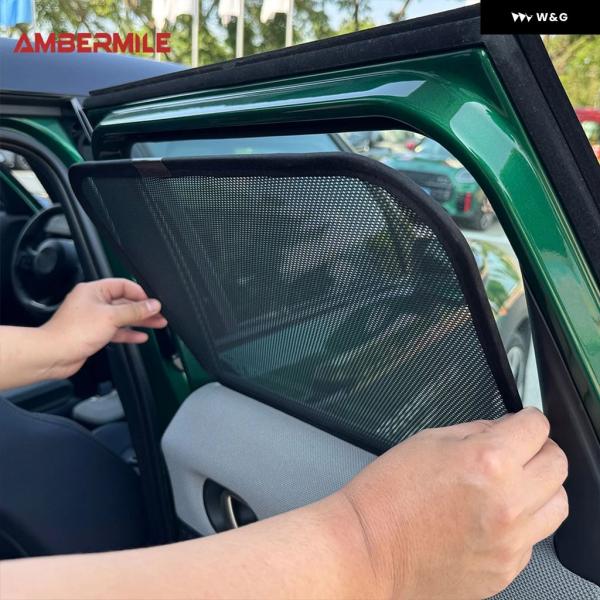 サンシェード MINI COOPER S F65 2024 2025 F55 2014-2023 メッシュカバー サイドウィンドウ マグネット式シェード ブラインド カーアクセサリー カスタム パーツ アクセサリーThickness:Sta...