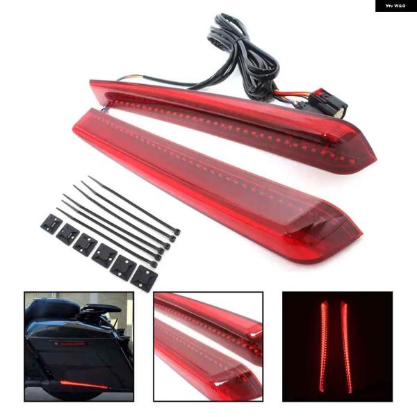 ハーレー エレクトラ/ストリート ロードグライド ロードキング オートバイ バイク LED リア サドルバッグ ブレーキ ウィンカー フローティングライト アクセサリー 1ペア カスタム パーツ アクセサリーHign-concerned C...