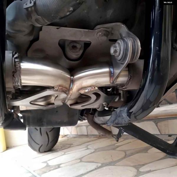 トライアンフ THRUXTON / R 2016-20 THRUXTON 1200 ESCAPE オートバイ バイク エキゾーストマフラーリンク パイプ スリップオン カスタム パーツ アクセサリーHign-concerned Chemic...