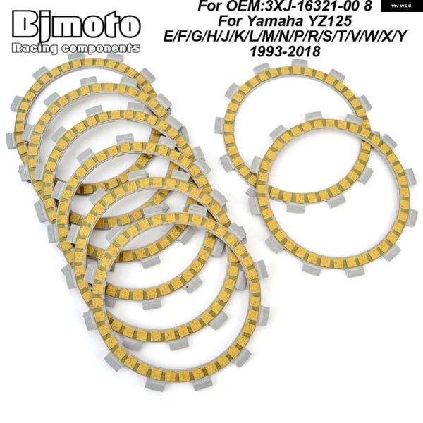 オートバイ バイク クラッチ フリクションプレート ヤマハ YZ125 E/F/G/H/J/K/L/M/N/P/R/S/T/V/W/X/Y 1993-2018 3XJ-16321-00 8 カスタム パーツ アクセサリーHign-conce...