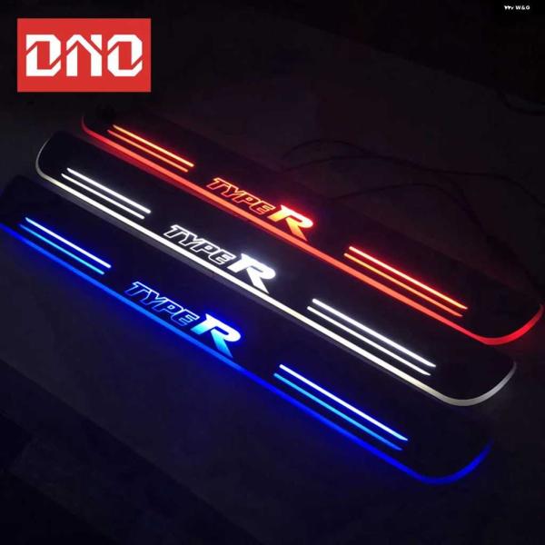 トリム ペダル LED 12V 車用ライト ドアシル スカッフプレート パスウェイ ダイナミックストリーマー ウェルカムランプ ホンダ シビック タイプR 2016 - 2020 カスタム パーツ アクセサリーHign-concerned ...