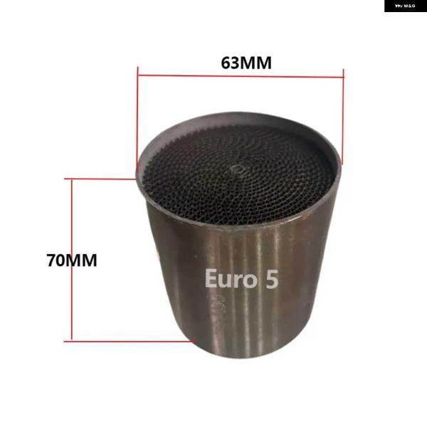 三元触媒コンバーター排気 汎用 フィルター エレメント EURO 5 63*70MM 金属 キャリア プラス触媒コーティング カスタム パーツ アクセサリーMaterial:metalModel Number:Euro 5Origin:Ma...
