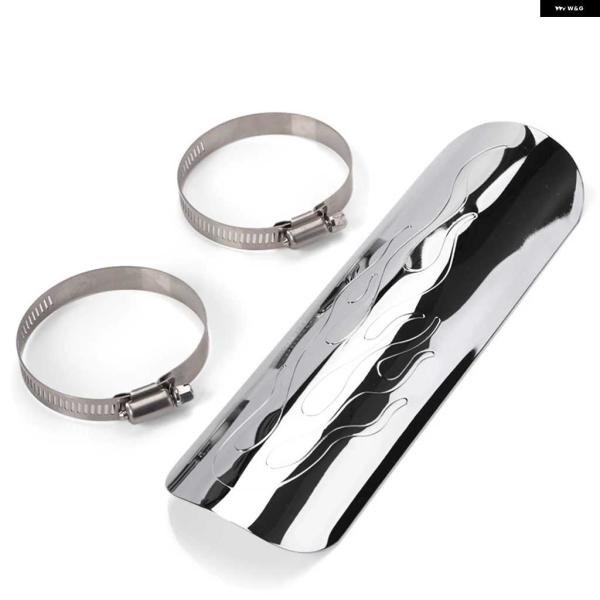 オートバイ バイク クロームマフラー パイプ ヒートシールド カバー ガード ハーレー ダイナクルーザー ロードキング ソフテイル スポーツスター など カスタム パーツ アクセサリーSpecial Features:Exhaust Pip...