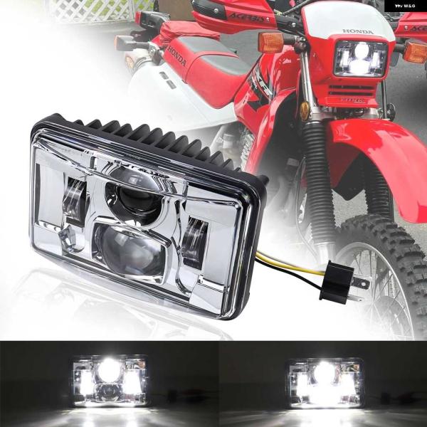 4X6インチ オートバイ バイク LED ヘッドライト ハイロービーム ホンダ XR250 XR400 XR650L XR650R スズキ DRZ H4651 H4652 H4656 H4666 H6545 カスタム パーツ アクセサリーH...