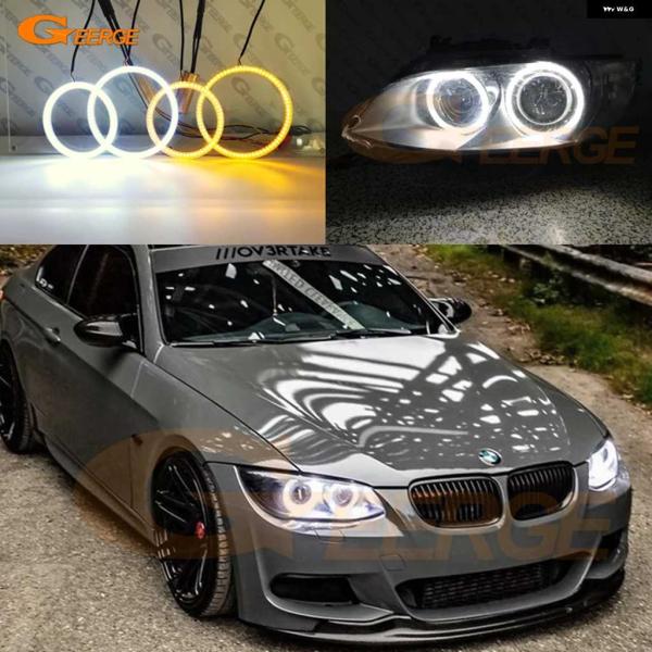 BMW 3シリーズ E90 E91 E92 E93 キセノン ヘッドライト 超高輝度 A/W スイッチバック デイライト ウィンカー SMD LED エンジェルアイ ハローリング カスタム パーツ アクセサリーHign-concerned ...