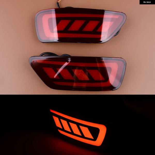 1ペア レッドレンズ LED リア バンパー ウィンカー リフレクター ライト ジープ グランド チェロキー コンパス ダッジ ジャーニー 2016-2013 DC 12V カスタム パーツ アクセサリーHign-concerned Che...