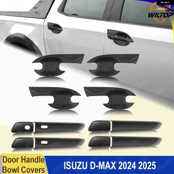 ドアハンドルボウルカバー ISUZU D-MAX V-CROSS DL40 2024 2025 プロテクターハンドルカバー ABS マットブラック 車外装アクセサリー カスタム パーツ アクセサリーHign-concerned Chemic...
