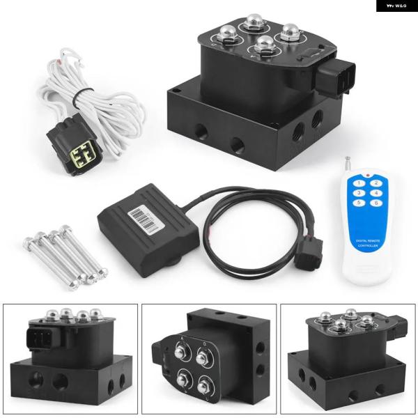 12V VU2 ソレノイド バルブ エアライドサスペンション マニホールド バルブ リモコン 0-200PSI ワンクリックで上下 カスタム パーツ アクセサリーHign-concerned Chemical:NoneType:Rubber...
