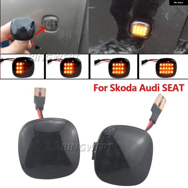 シュコダ ファビアオクタービアラピッドA3 8LA48DA4S4B5A8 D2用ダイナミックLED インジケーター カスタム パーツ アクセサリーHigh-concerned chemical:NoneSize:31mmFor Vehicl...