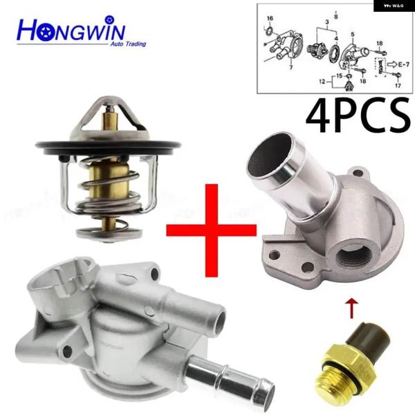 冷却水サーモスタット ハウジング サーモスタットセンサー19311-P08-000 ホンダ シビック 1992-1995 デルソル D15 1993-19971個2個3個4個 カスタム パーツ アクセサリーHigh-concerned ch...