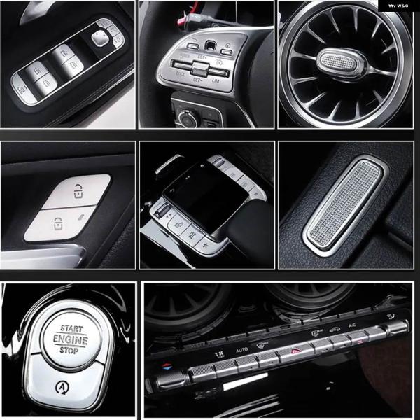 メルセデス ベンツ A B CLA GLB GLA クラス W177 W247 C118 W118 X247 H247 車用セントラル コントロール エアコン ボタン トリム カバー カスタム パーツ アクセサリーHigh-concerne...