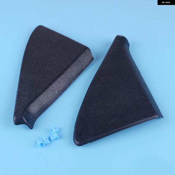 ブラック ABSペア ドアミラー カバー トリム パネル マウント トライアングル クリップ付き VW ゴルフ ジェッタ GTI GLI MK2 191837993 191837994 カスタム パーツ アクセサリーHigh-concern...