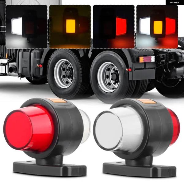 2個 12-24V 両面ライト アウトライン LED マーカーライト トラック トレーラー インジケーター ポジション パーキング テールランプ キャラバン クリアランスランプ カスタム パーツ アクセサリーHigh-concerned c...