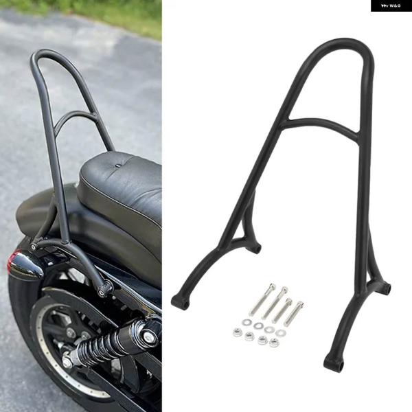 ブラック バイク ショートパッセンジャー シーシーバー バックレスト ハーレー スポーツスター XL アイアンナイトスター 883 1200 2004-2023 カスタム パーツ アクセサリーModel Name:For HarleyOri...