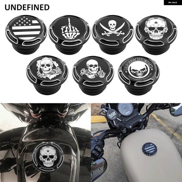 スカル燃料 タンクキャップ 排気 ハーレー ツーリングロード キングストリート エレクトラ グライド ソフテイル ダイナ FXD 1996-2022 カスタム パーツ アクセサリーHigh-concerned chemical:NoneIt...