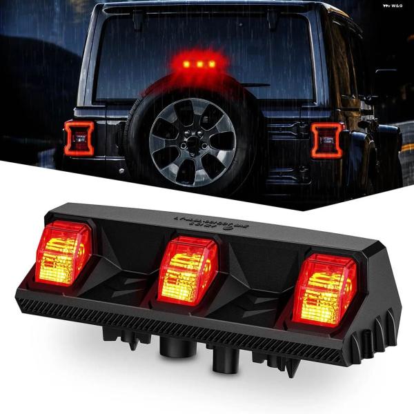 LED サードブレーキランプ LED リアライトハイ マウント ストップライト ジープ ラングラー JL JLU 2018-2024 車用ブレーキ テールライト カスタム パーツ アクセサリーHigh-concerned chemical:...