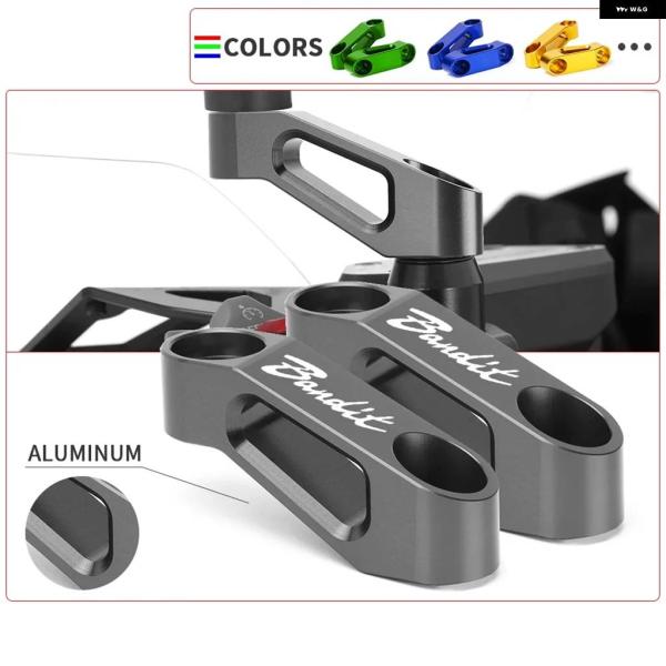 バイク リアビューミラー マウント ライザーエクステンダー アダプター スズキ バンディット 400 600 650 1200 1250 1250 1250S BANDIT650 BKING カスタム パーツ アクセサリーProtectiv...